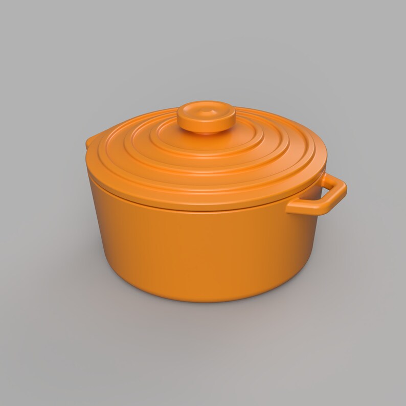 STL File 1/12 Scale Miniature Cooking Pot Dollhouse Kitchen STL ...