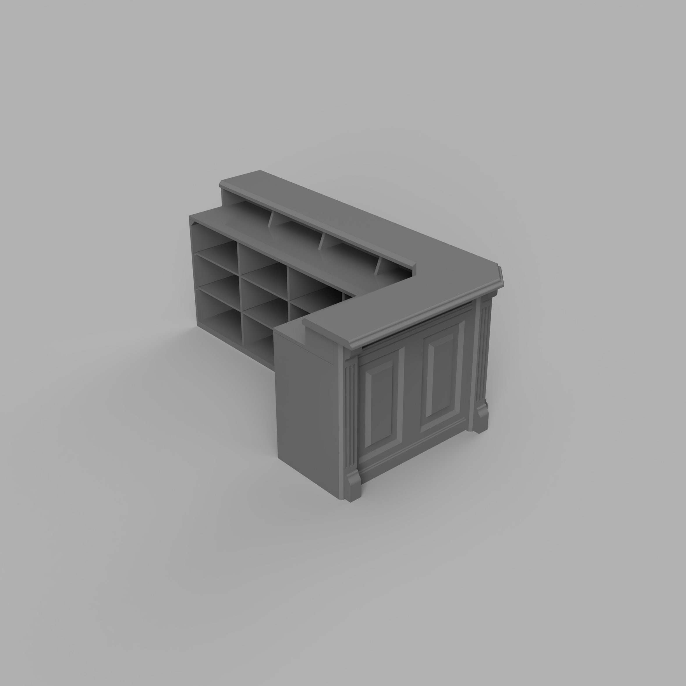 STL File 1/12 Scale Miniature Bar Counter STL for Dollhouses and ...