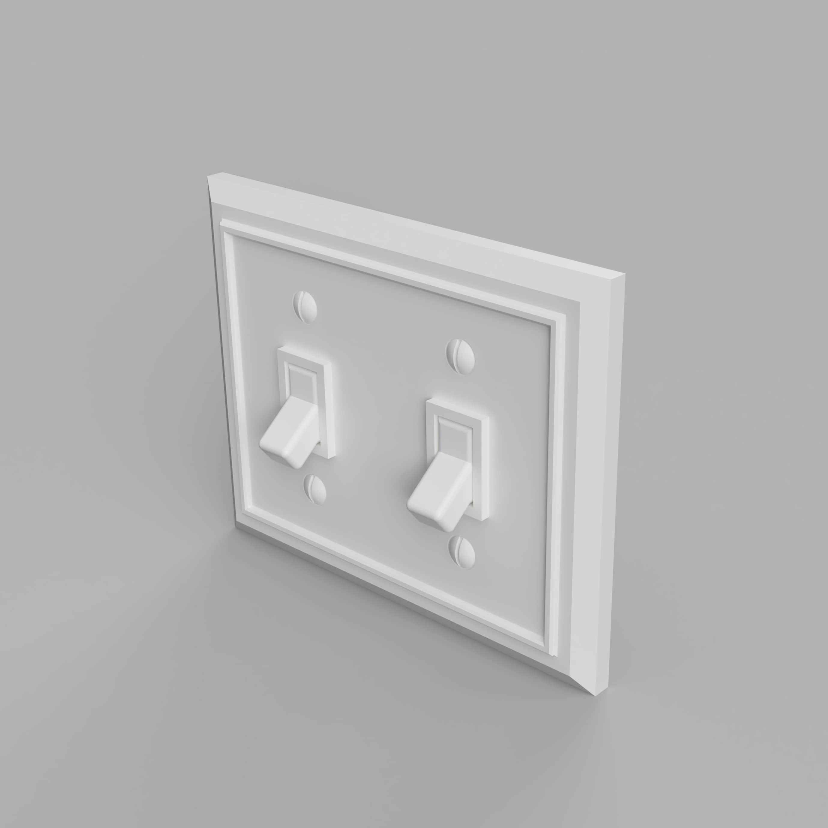 STL File 1/12 Scale Miniature Light Switch Set Single, Double, and ...