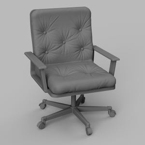 STL File - 1/12 Scale Miniature Desk Chair STL for Dollhouses and ...
