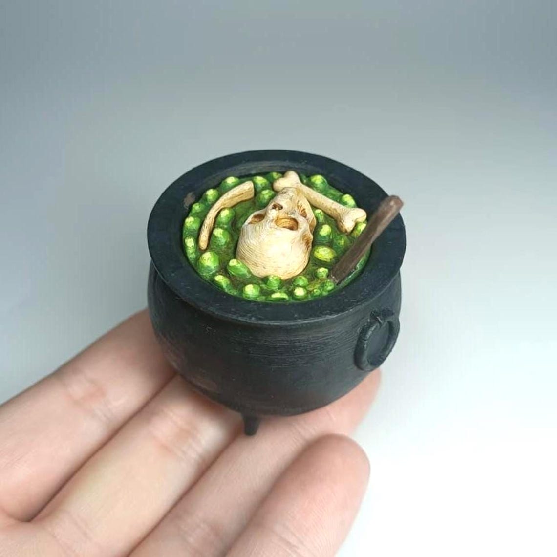 STL File - 1/12 Scale Halloween Witch’s Cauldron STL for Dollhouses and ...