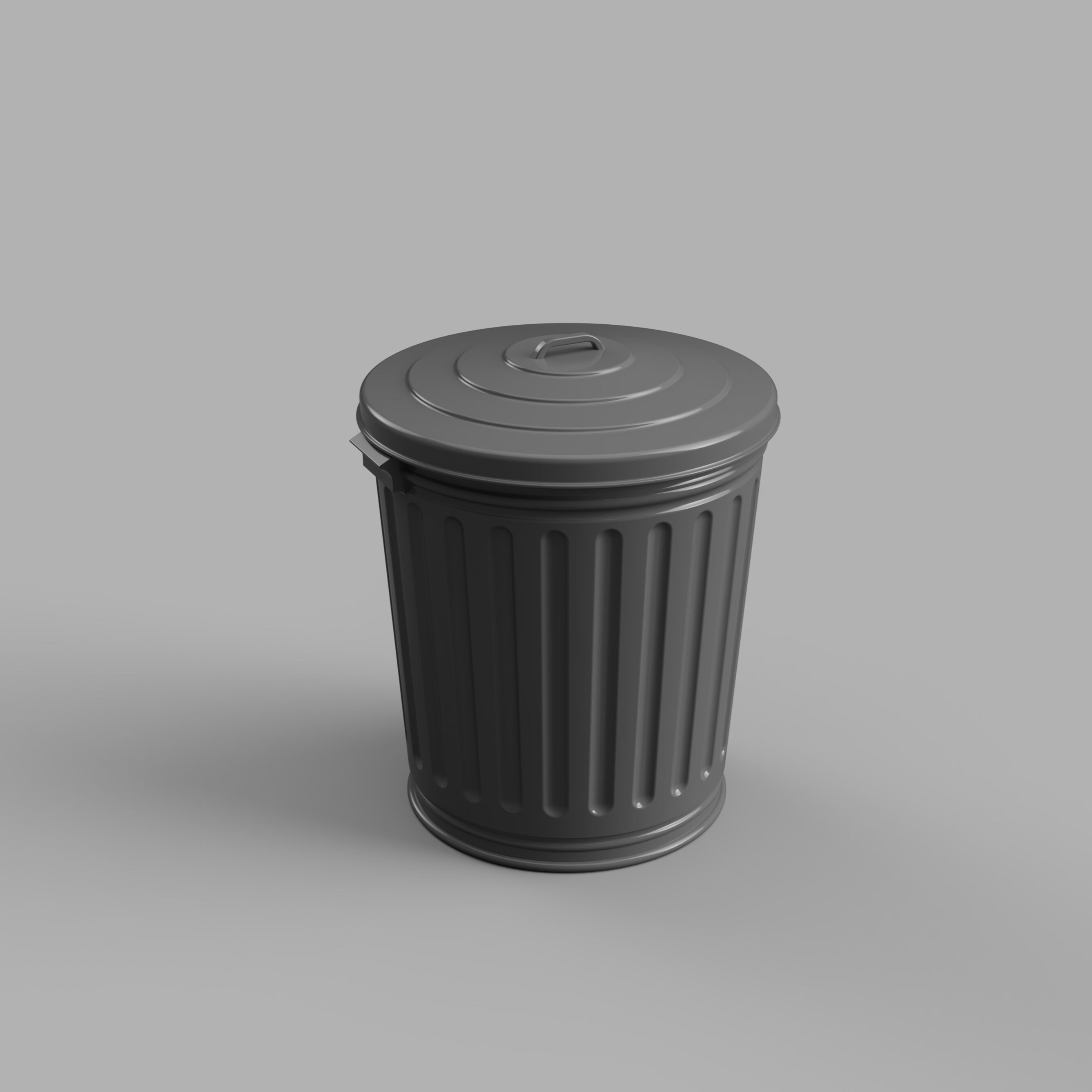 STL File 1/12 Scale Metal Trash Can Model for Dollhouses and Miniature ...