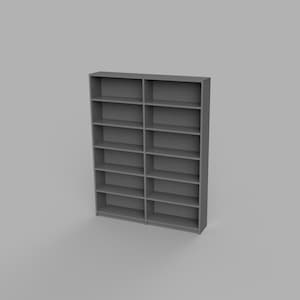 STL File- 1/12 Scale Miniature Bookcase STL Set (3psc) for Dollhouses ...