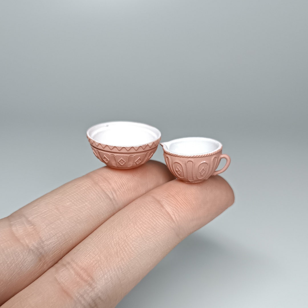 STL File - 1/12 and 1/6 Scale Miniature Mixing Bowl Set (3 Pieces) STL ...