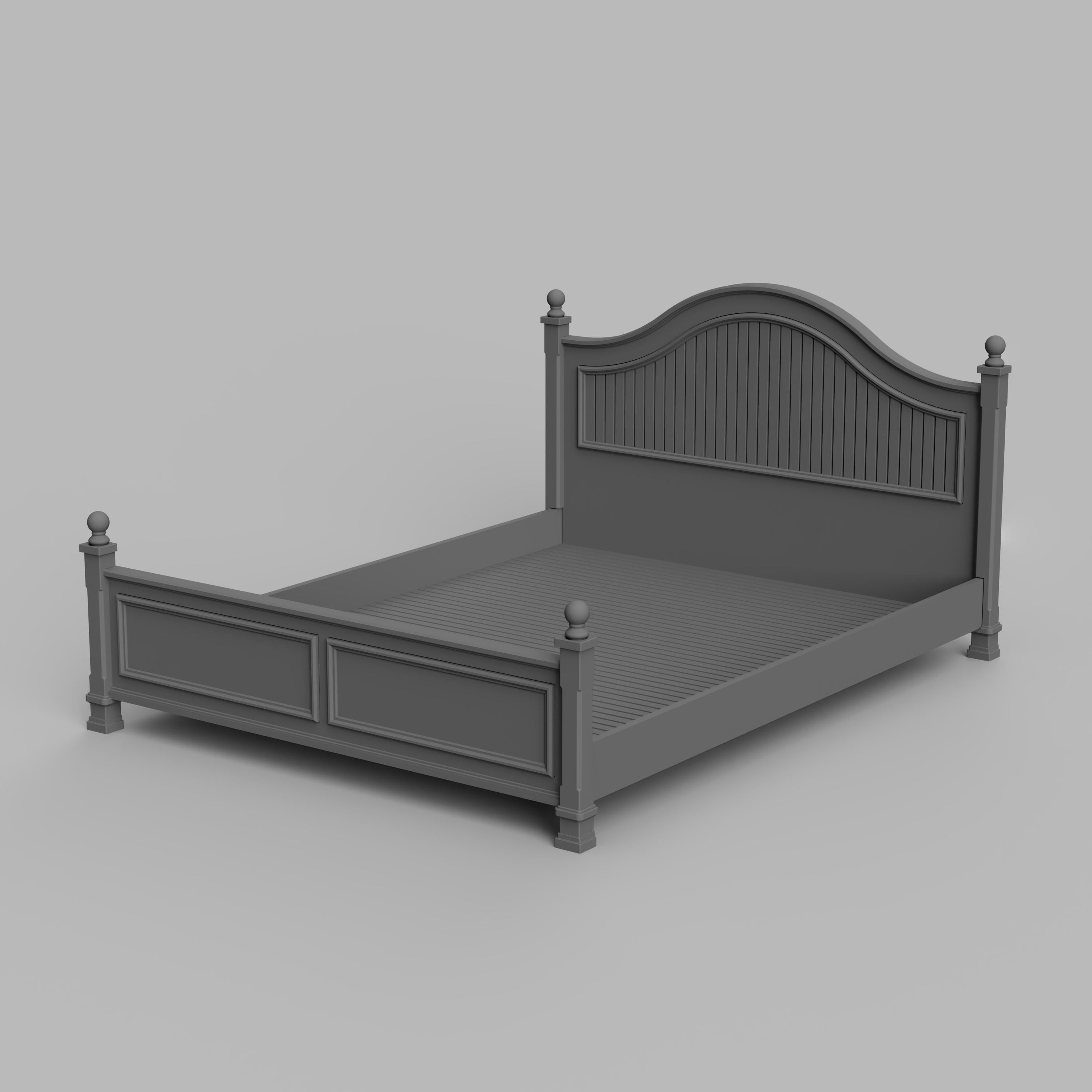 STL File - 1/12 Scale Miniature Queen Size Bed for Dollhouses and ...