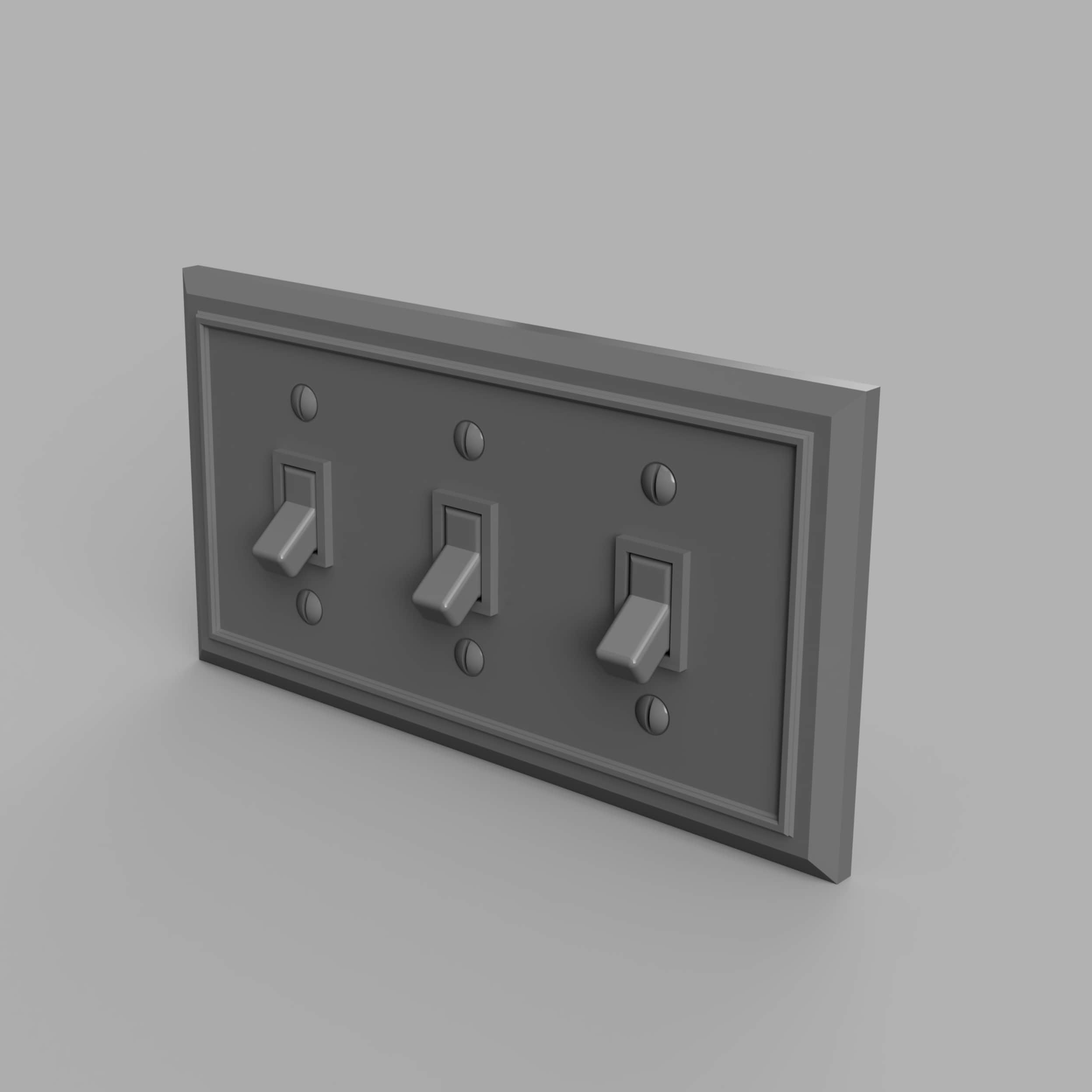STL File 1/12 Scale Miniature Light Switch Set Single, Double, and ...