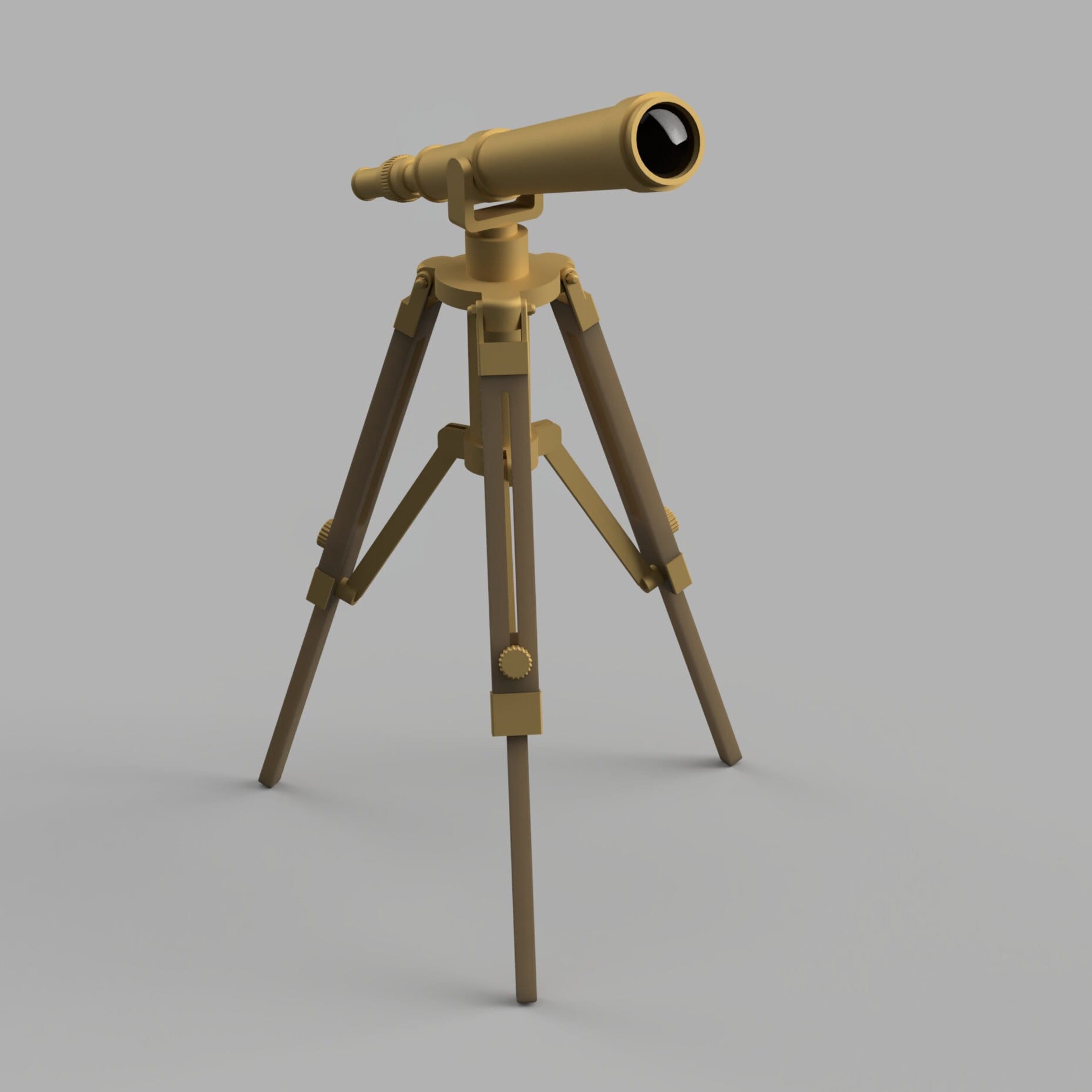 STL File - 1/12 Scale Antique Telescope Model STL for Dollhouses and ...