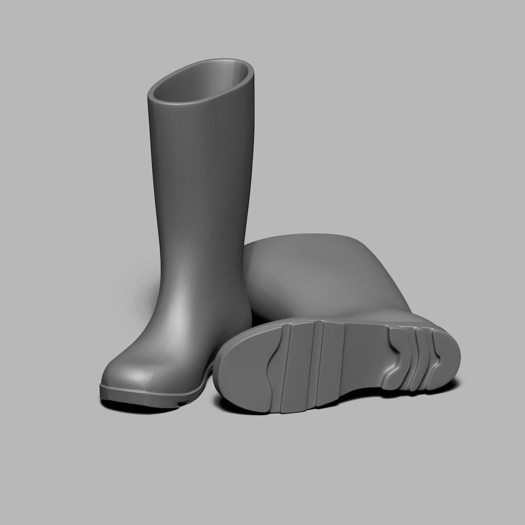 STL File - 1/12 and 1/6 Scale Miniature Wellington Boot Stl for ...