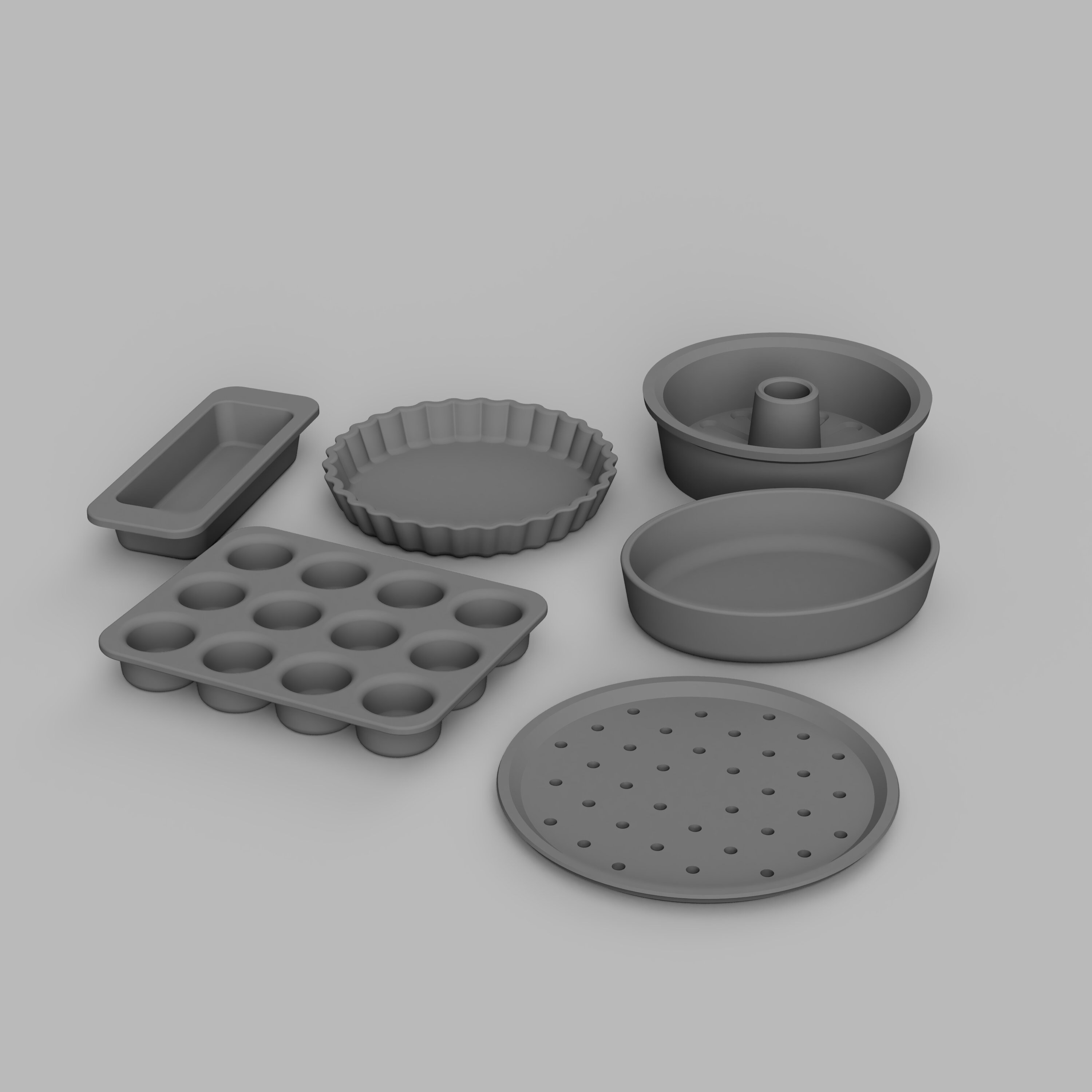 STL File - 1/12 Scale Miniature Baking Set Stl (6psc) for Dollhouses ...