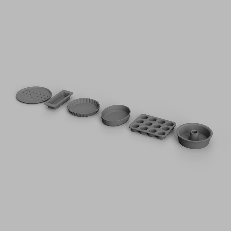 STL File - 1/12 Scale Miniature Baking Set Stl (6psc) for Dollhouses ...