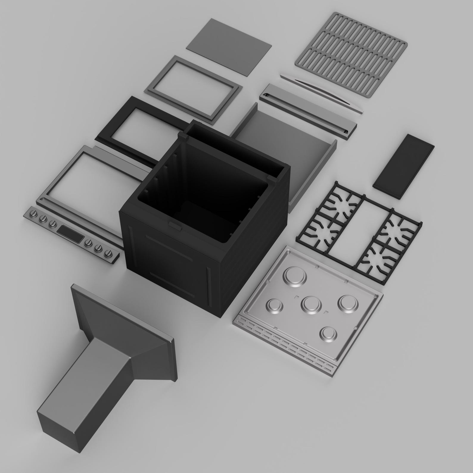 STL File - 1/12 Scale Range and Hood STL for Dollhouses and Miniature ...