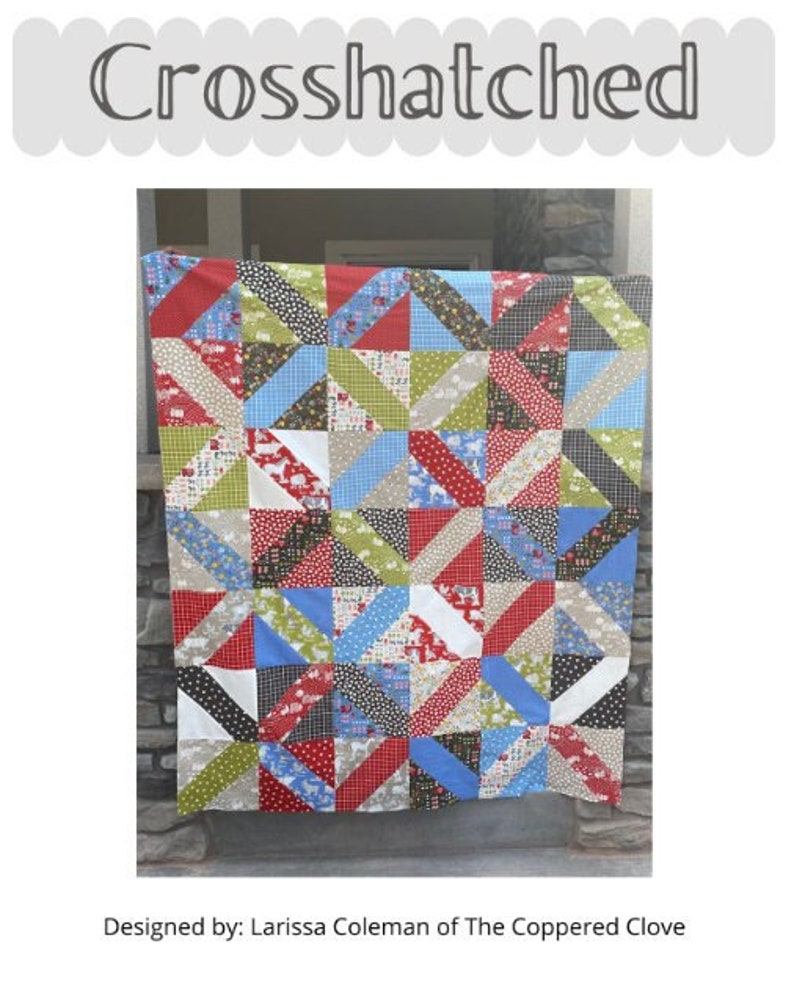 Crosshatched Quilt Pattern – Beginner Layer Cake Quilt (PDF Download ...