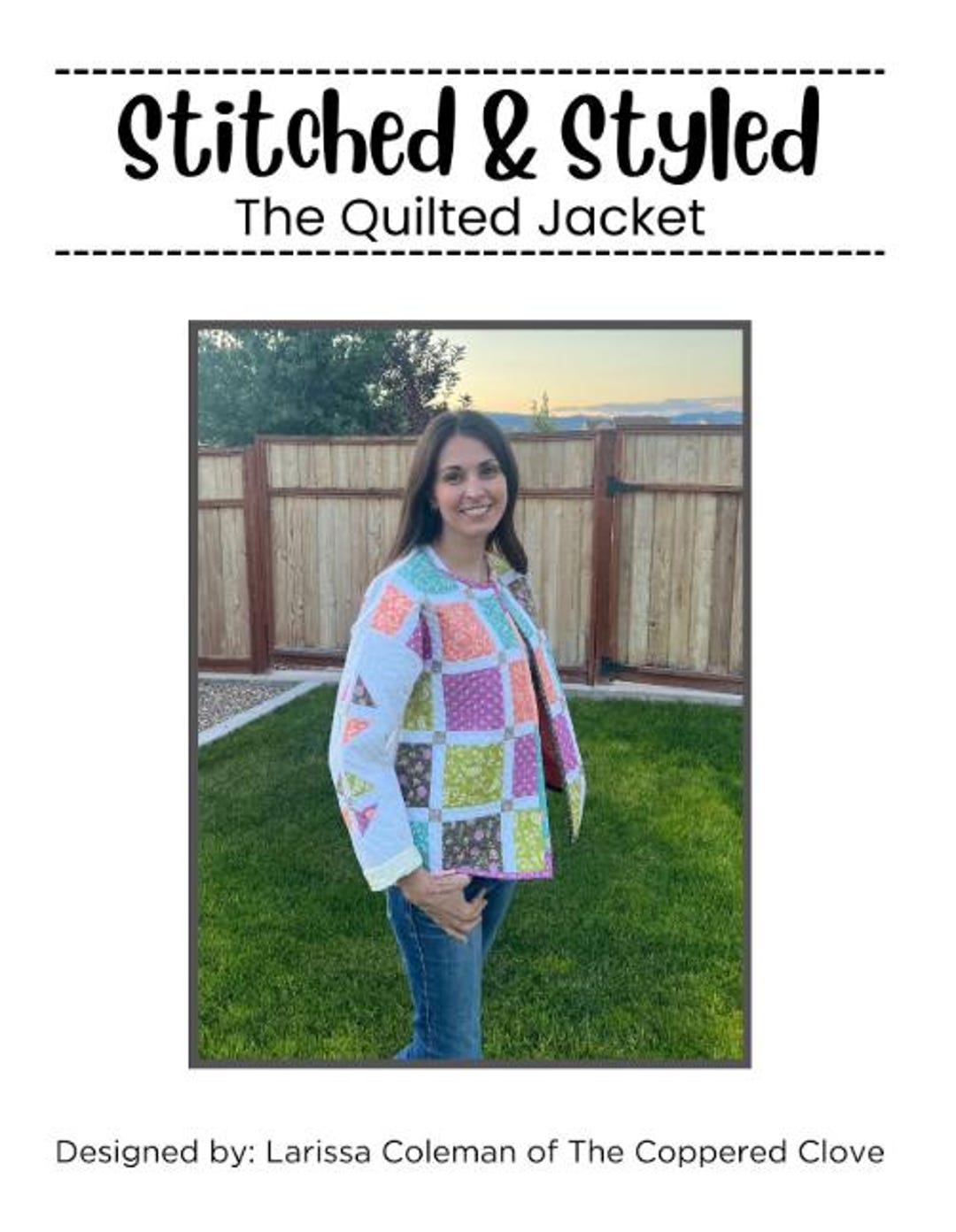 Quilted Jacket PDF Pattern: Creative Patchwork Coat, Sew Along Video ...