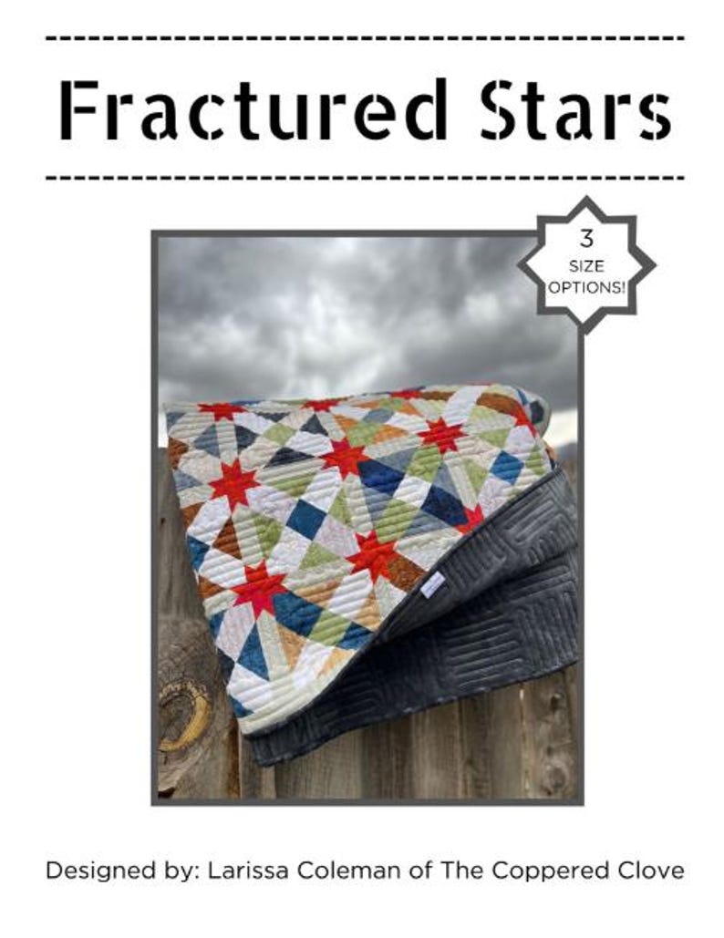 Fractured Stars PDF Quilt Pattern - Modern Star Quilt - Traditional ...