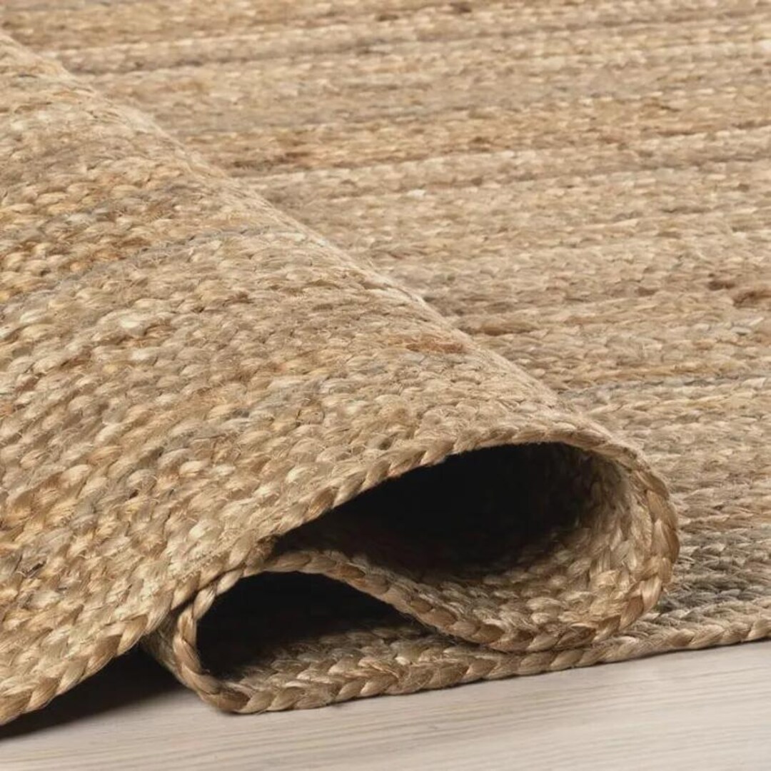 Handmade Braided Jute Rug, Boho Natural Fiber Carpet - Etsy