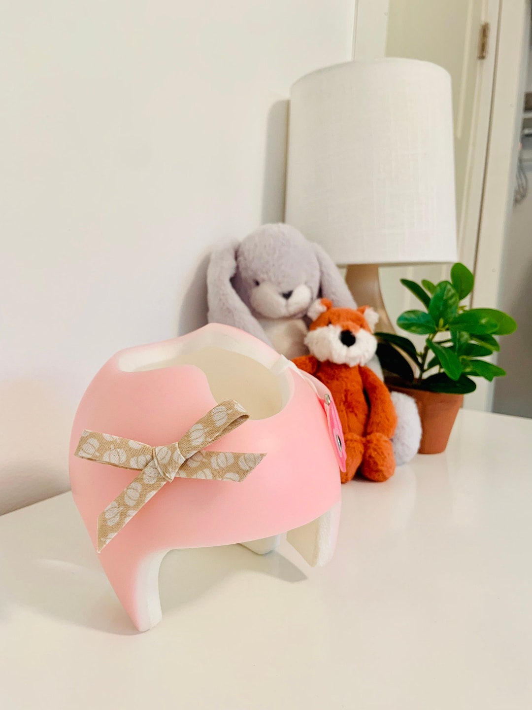 Cranial Helmet Bow, Interchangeable Baby Girl Bow, Tan Pumpkins - Etsy