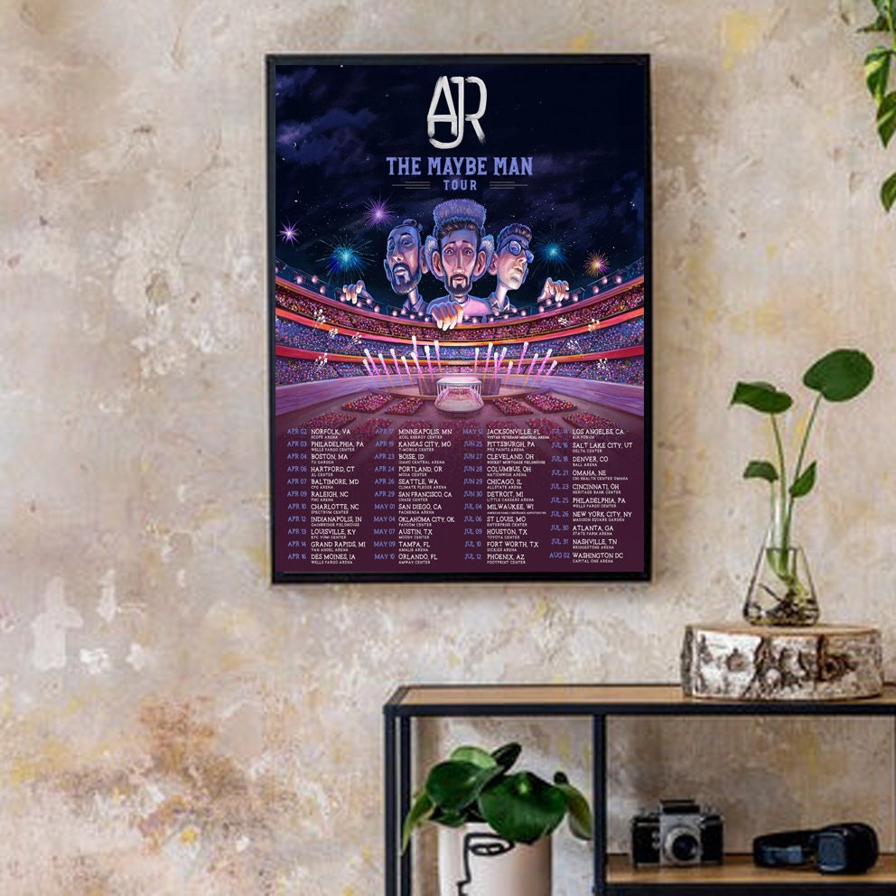 AJR Brothers The Maybe Man Tour 2024 Poster sold by Leone Intermediate ...