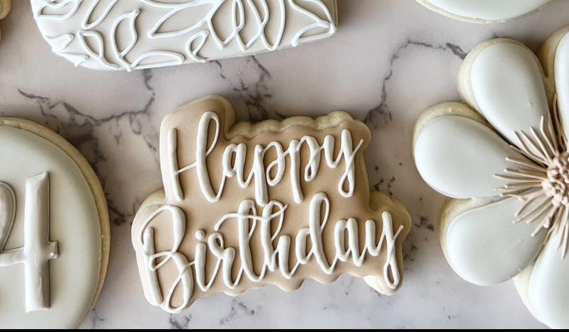 Happy Birthday Cookie Cutter, Outline Only - Etsy