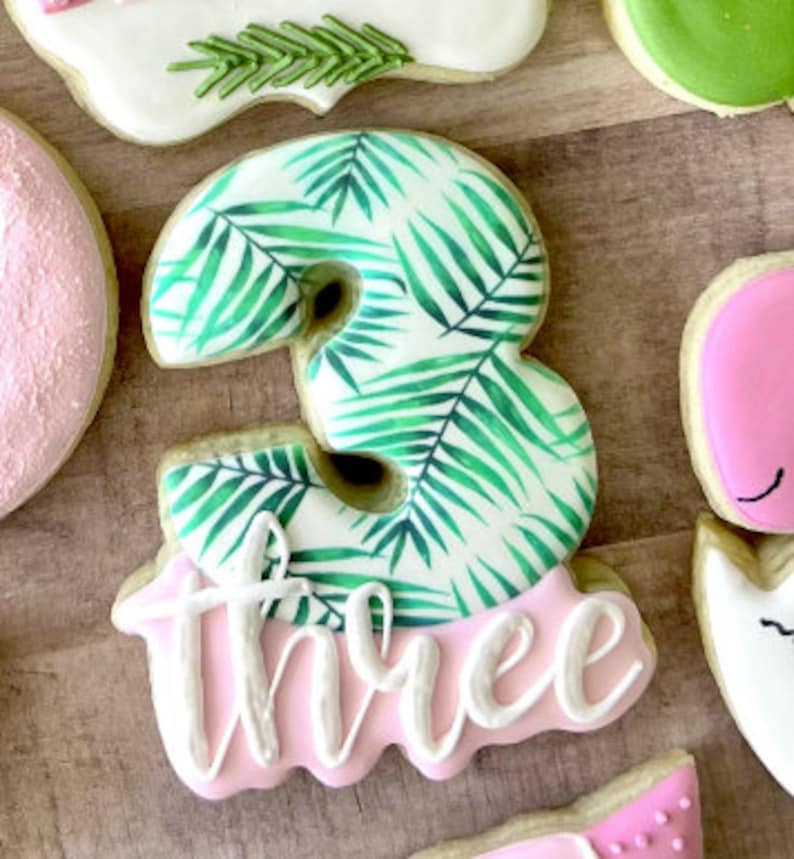 Number Three Cookie Cutter With Letter Plaque, Cutter Outline Only - Etsy