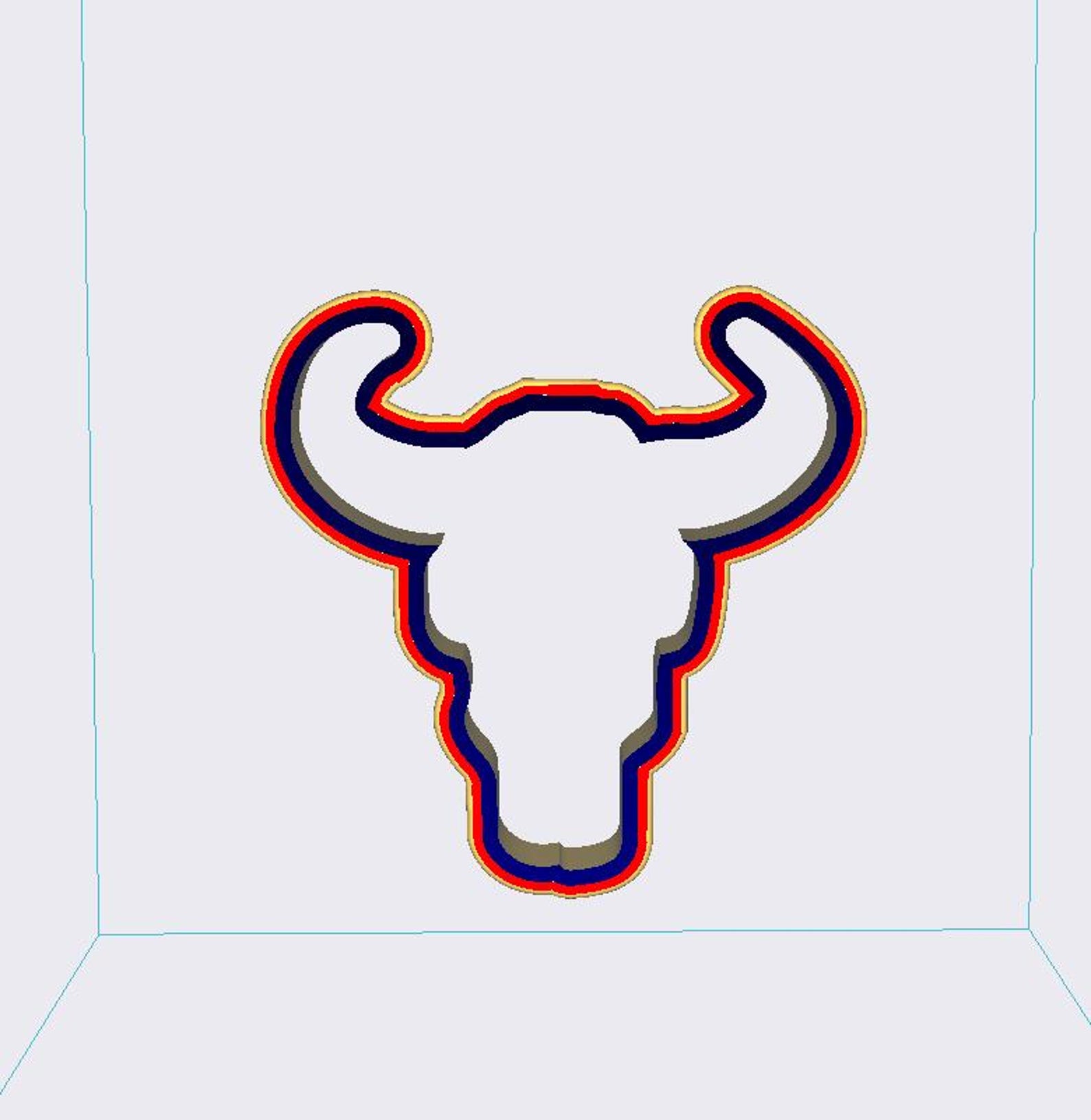 Longhorn Cookie Cutter, Outline Only - Etsy