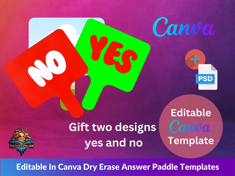 Dry Erase Answer Paddle Template, Canva, PSD, Fan Template, Graduation ...