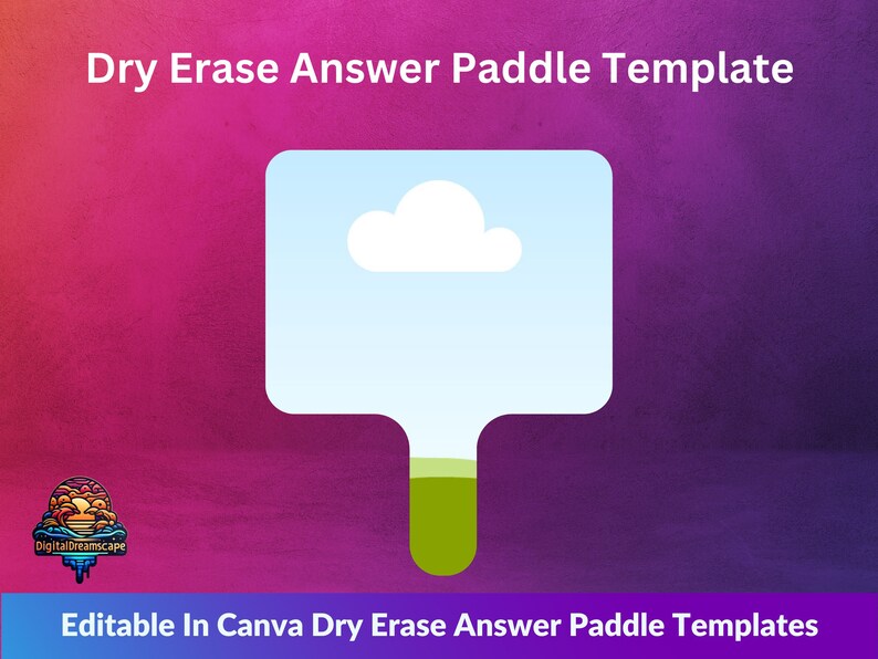 Dry Erase Answer Paddle Template, Canva, PSD, Fan Template, Graduation ...
