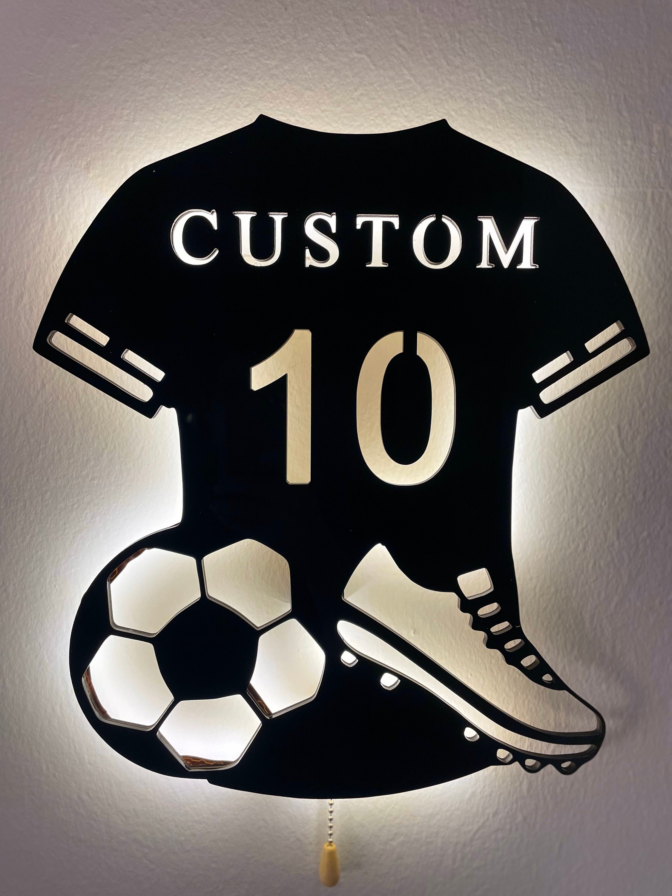 Personalized LED Sign Football Wall Decor - Custom Name or Message ...