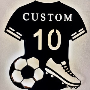 Personalized LED Sign Football Wall Decor - Custom Name or Message ...