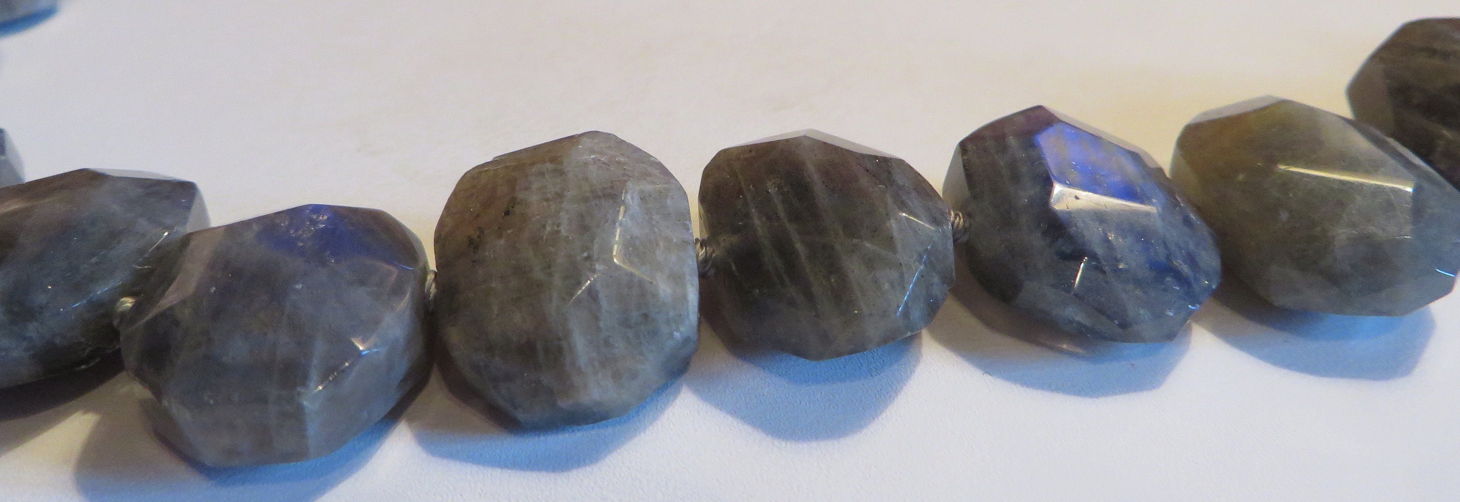 515 Carats Natural Grey Labradorite Necklace Beaded Nugget - Etsy Canada