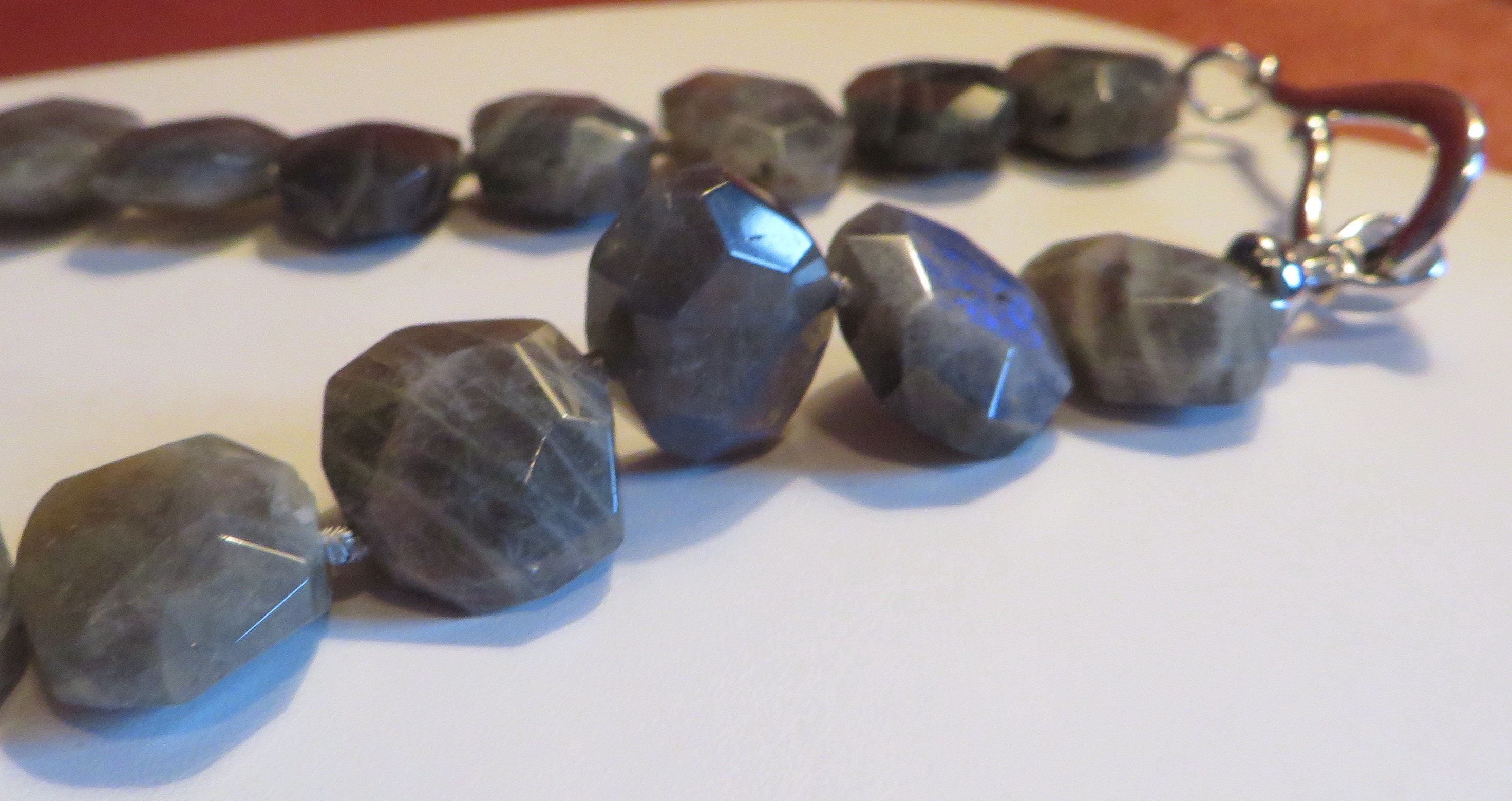 515 Carats Natural Grey Labradorite Necklace Beaded Nugget - Etsy Canada