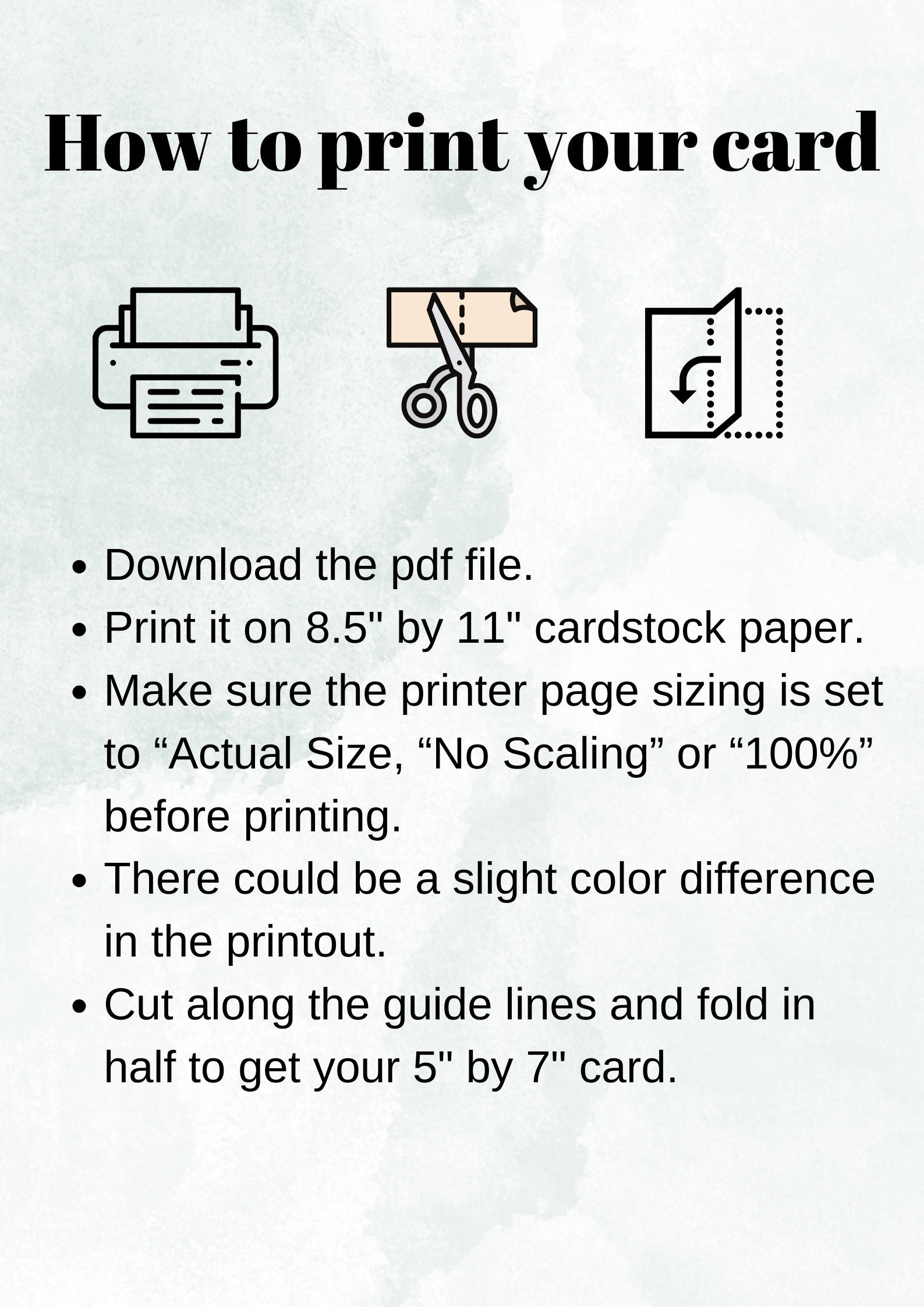 Printable Floral Card - Etsy