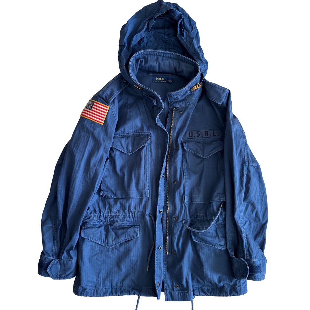 Polo Ralph Lauren Military Field Jacket M65 USRL Utility Cotton Twill M RRL - Etsy