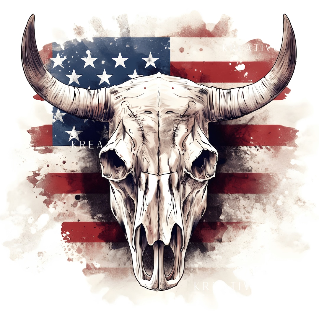 20 Cow Skull Western Png Clipart Bundle, Western Png Clipart, Bull ...