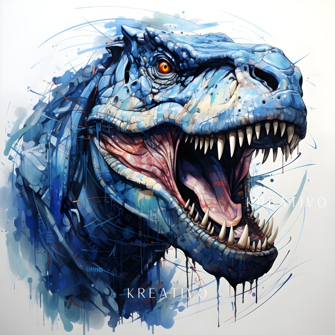 Trex Dinosaur Png Clipart, 10 Watercolor T-rex Dinosaur Png, Boys ...