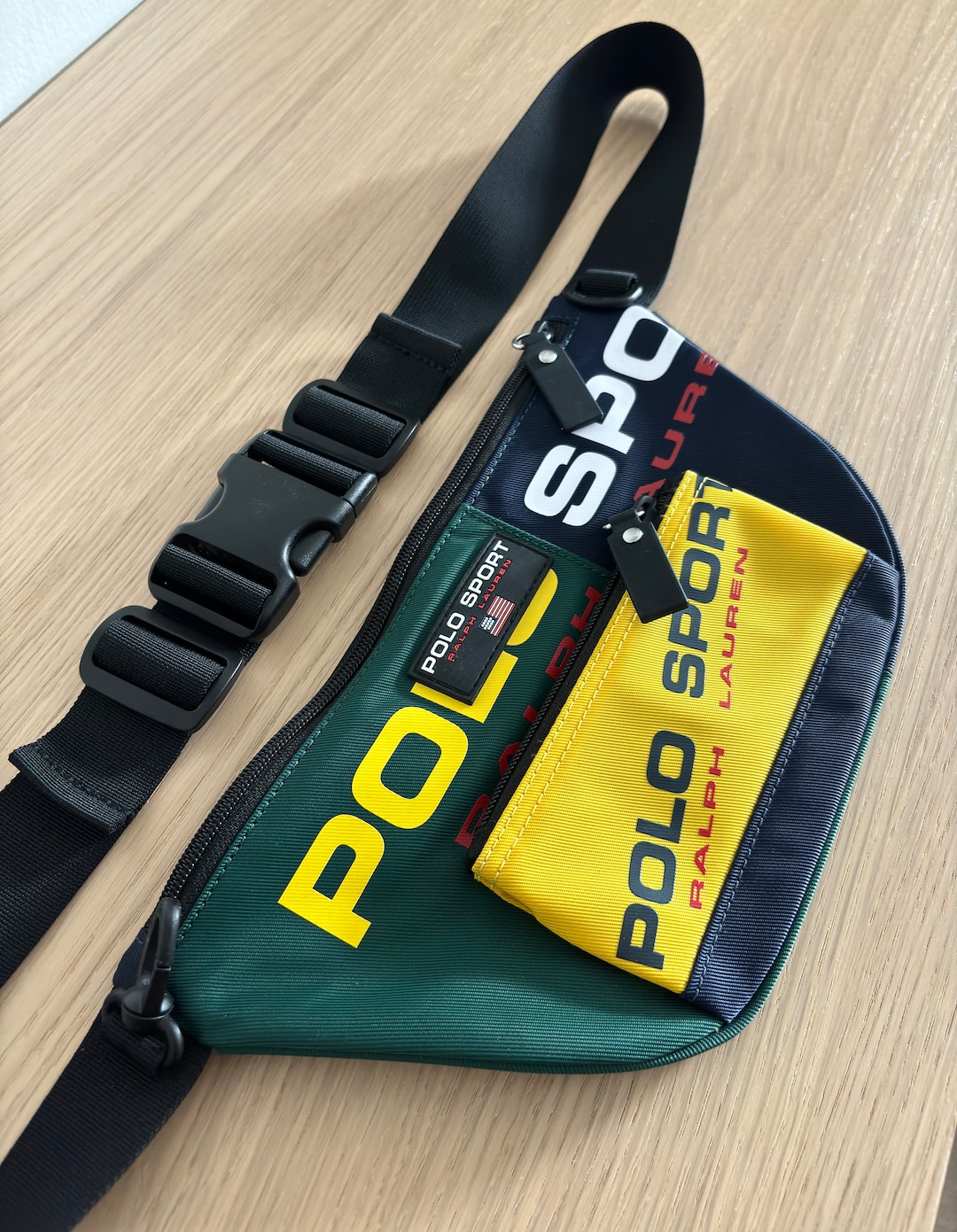 Polo Ralph Lauren Sport Crossbody Vintage Fanny Pack Waist Belt Zip Bag ...