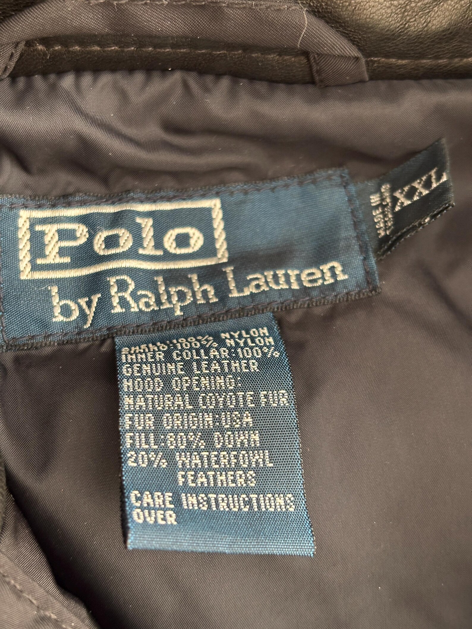 Vintage Polo Ralph Lauren Down Utility Military Long Parka Jacket 2XL ...