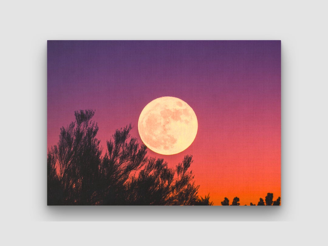 Moon Rise High Color Photograph | Beautiful Landscape Wall Art ...