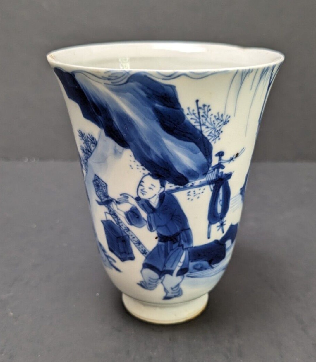 Original Antique Chinese Art Pottery Blue White Porcelain - Etsy