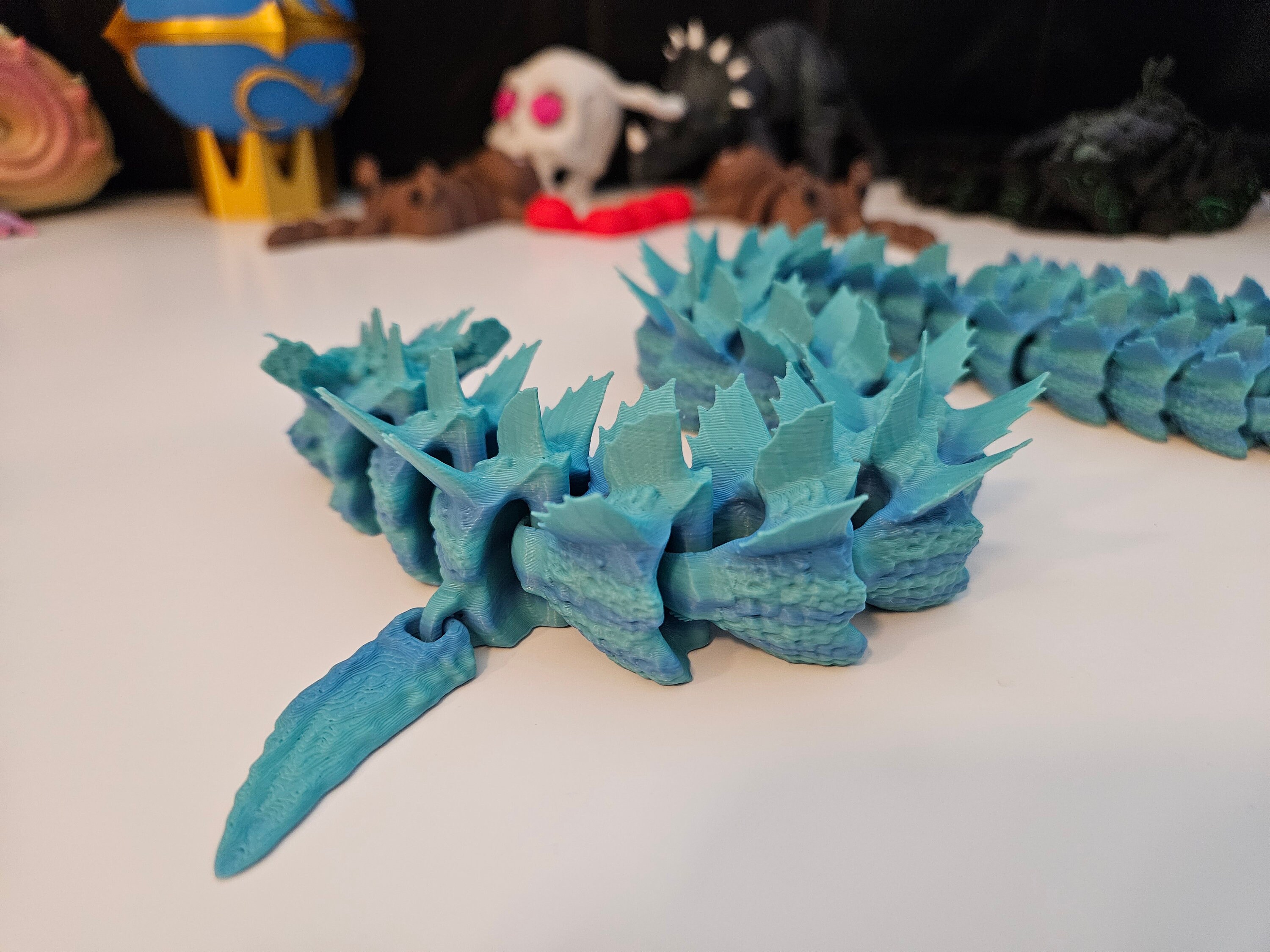 Aquatic Dragon 3D Printed Articulated Sea Snake - Etsy