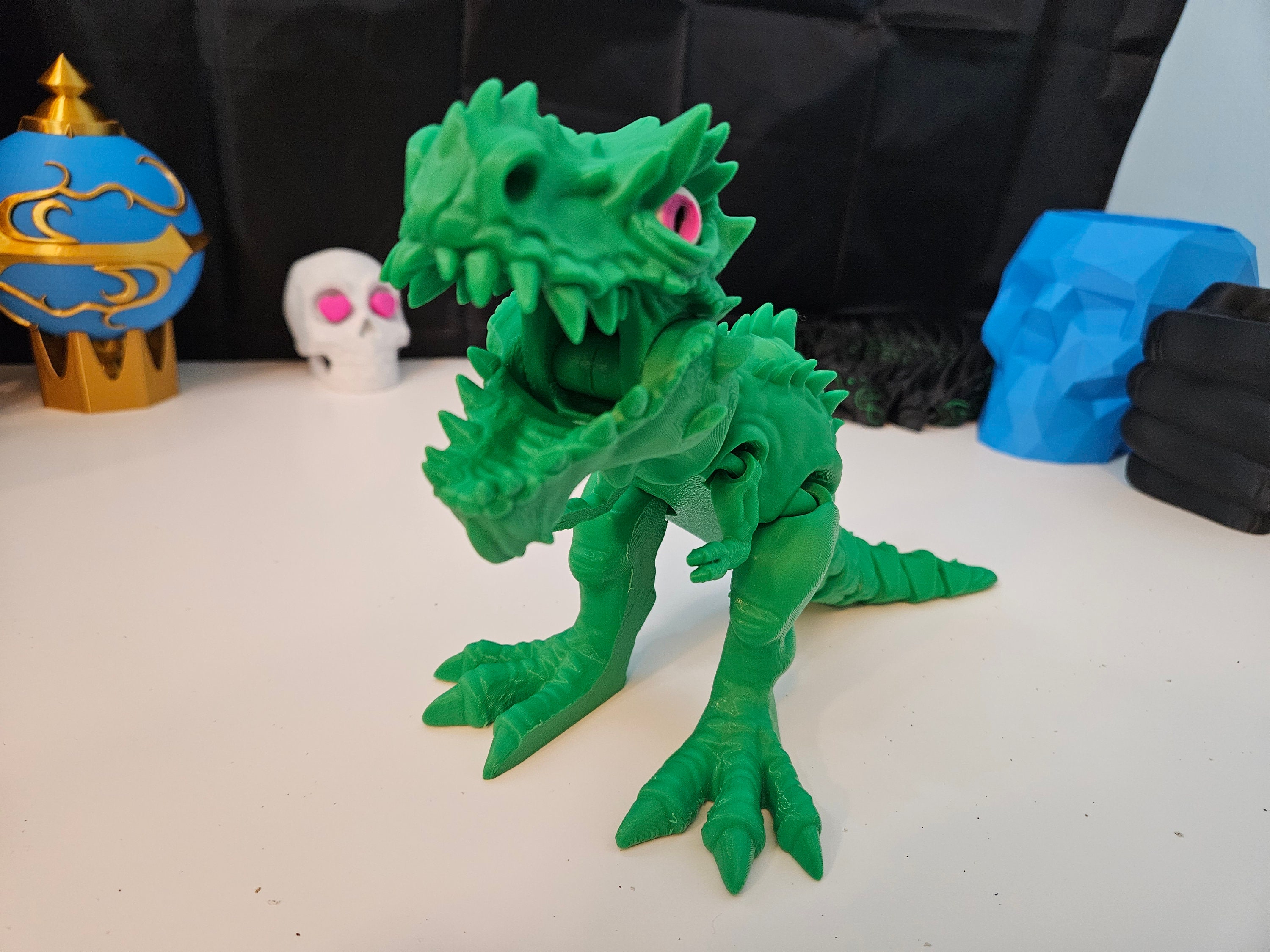 T-rex Extreme 3D Printed Articulated Dinosaur Desk Fidget - Etsy