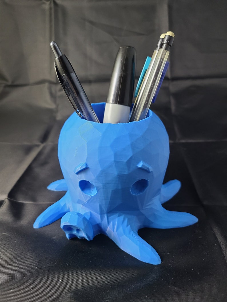 Pen Holder Low Poly Octopus Pen Holder Desk Organizer Pencil Holder ...