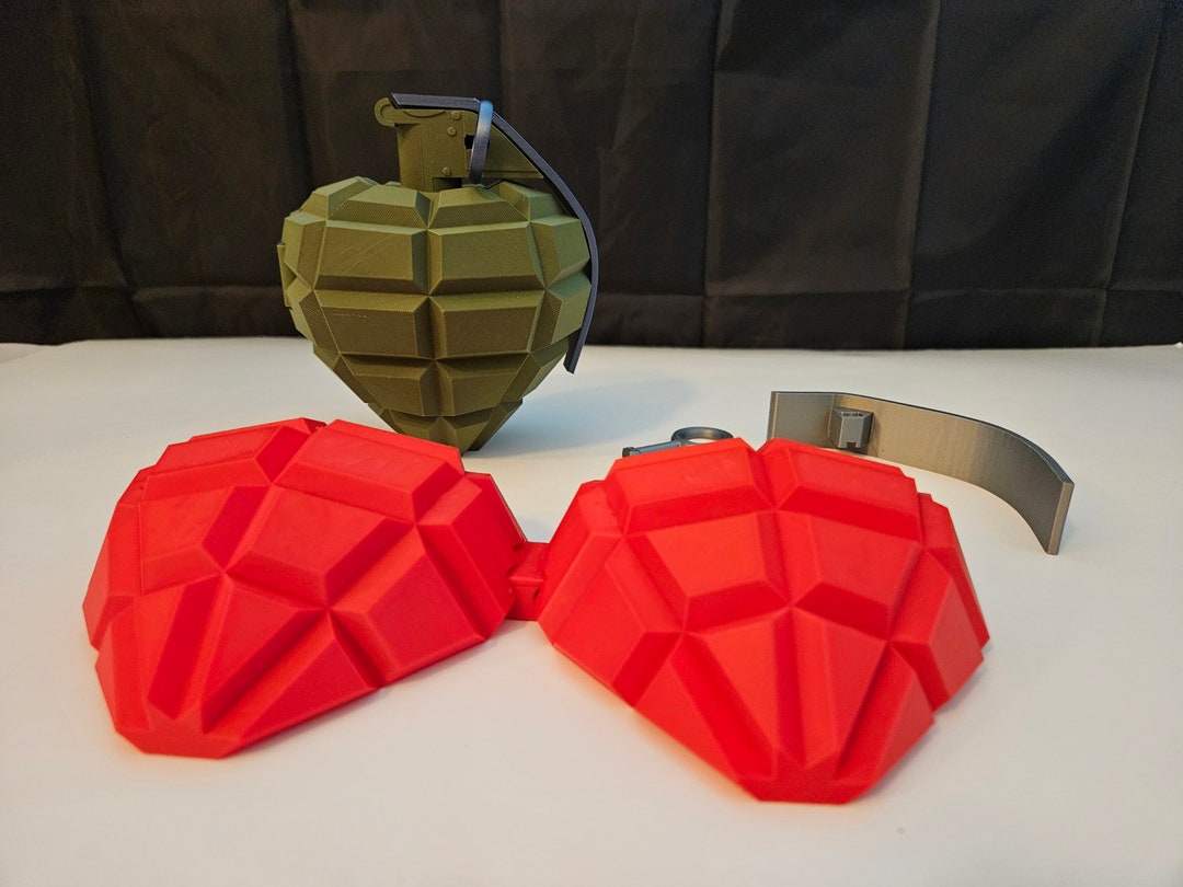Heart Grenade Hidden Box 3D Print - Etsy