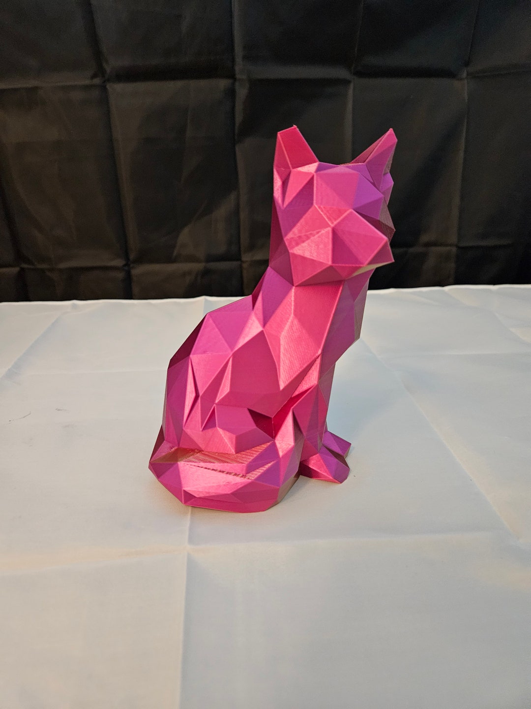 3DP Low Ploy Fox 3D Print Sitting Desk Decor Art - Etsy