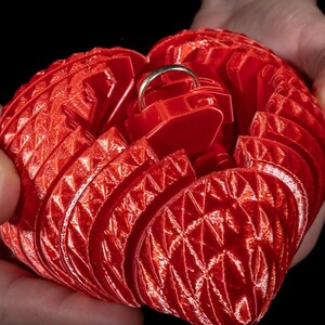 3DP Open Heart 3D Printed Ring Gift Box Valentines Day Anniversary - Etsy