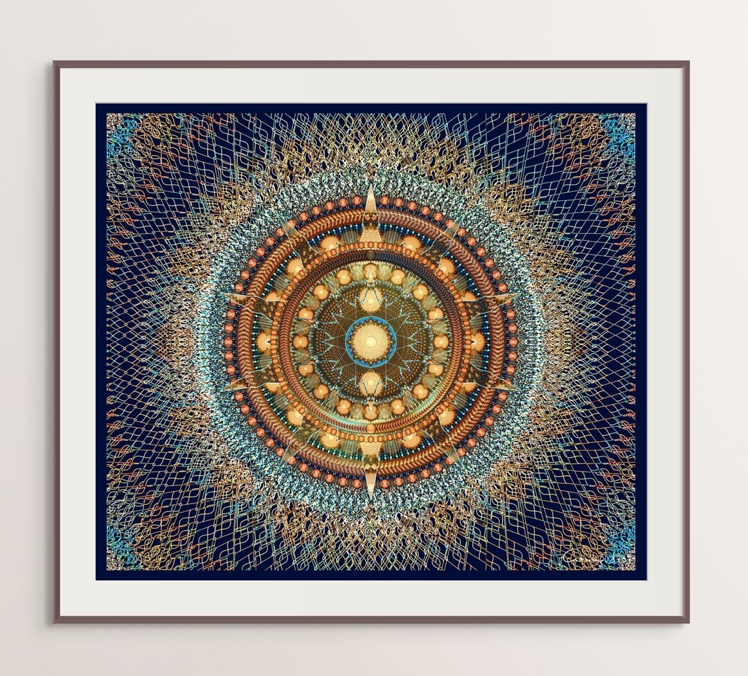 Forget Me Not, Unique Mandala Wall Art Print Exquisite Sacred Geometry ...