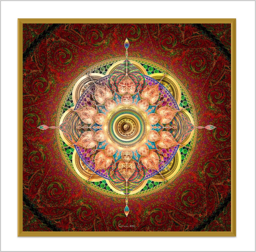 Brahma Mandala Art Print: Sacred Geometry Wall Decor - Etsy