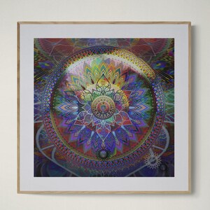 Calypso Unique Mandala Wall Art Print, Exquisite Sacred Geometry ...