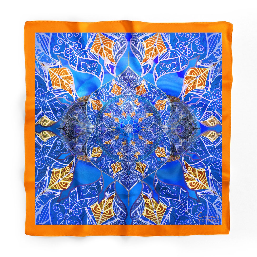 Premium Silk Mandala Scarf - Handcrafted Italian Art - Etsy