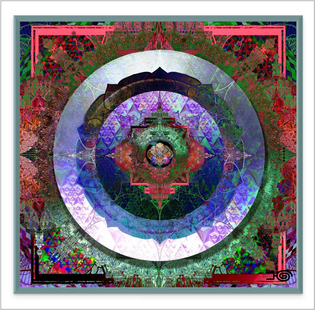 AHAM Unique Mandala Wall Art Print, Exquisite Sacred Geometry Design ...