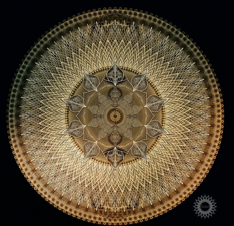 Mandala Art Print: Sacred Geometry, Spiritual Fractal Design - Etsy